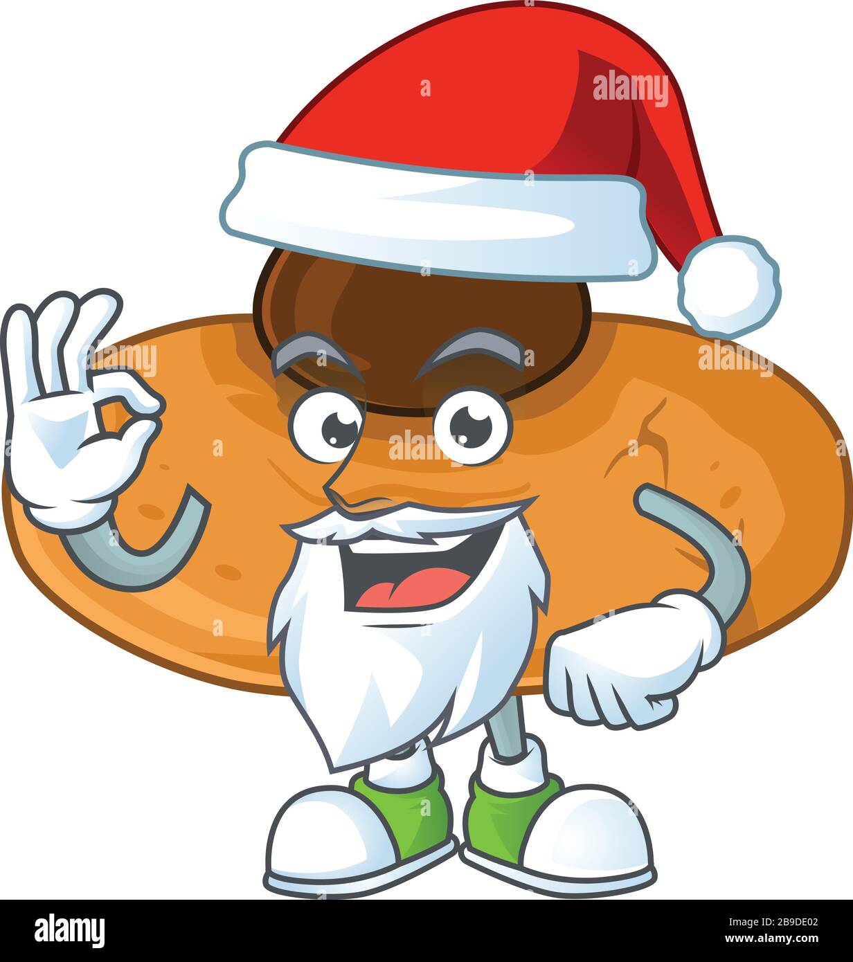 Santa eating cookies Stock Vector Images - Alamy