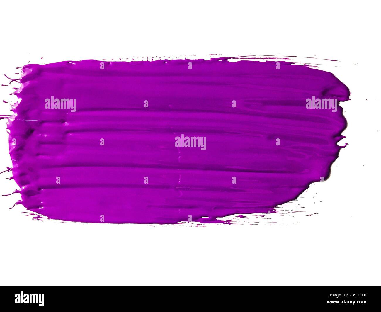 purple paint brush stroke on white background Stock Photo - Alamy