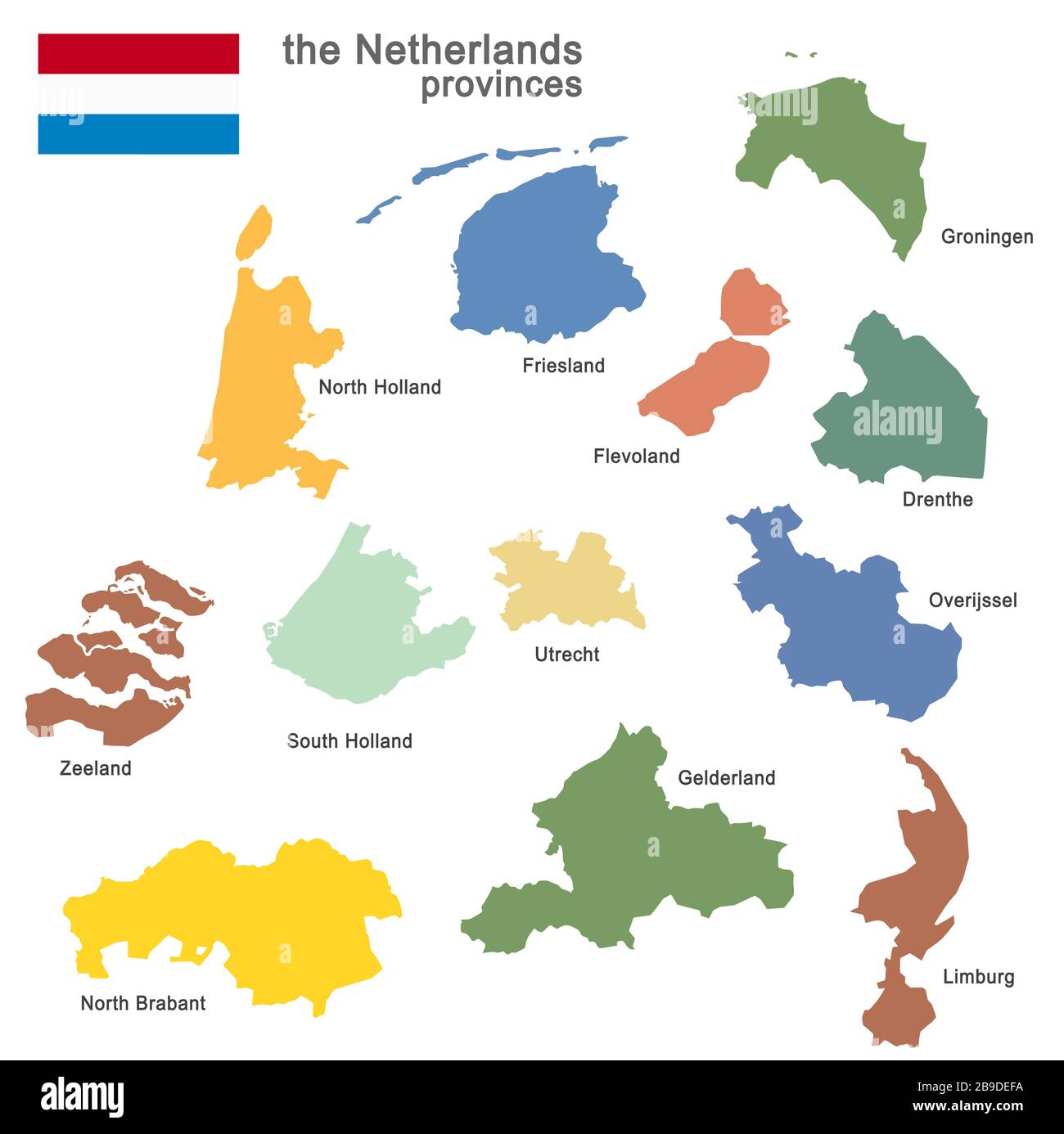 Map netherlands, islands Stock Vector Images - Alamy