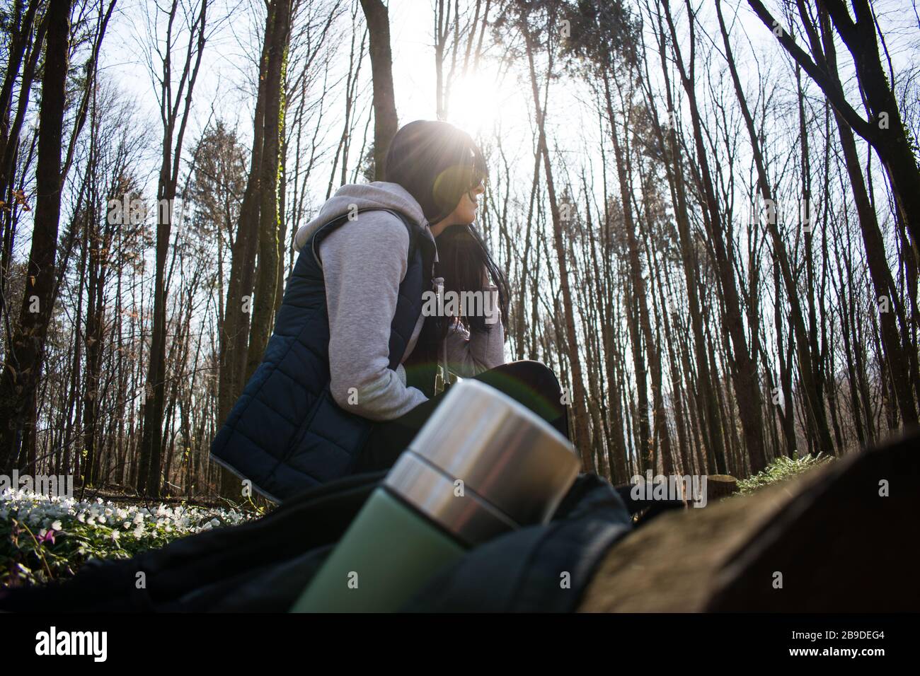 Person taking rest tree sunny day hi-res stock photography and images ...