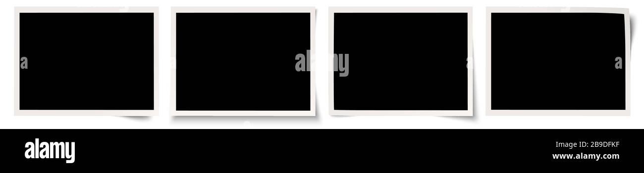 collection of four old photos with different shadows Stock Vector Image ...