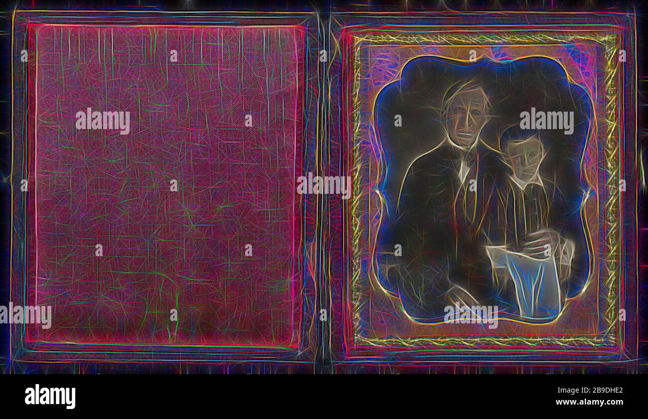 Portrait of a Man and Boy, American, about 1847, Daguerreotype Stock ...