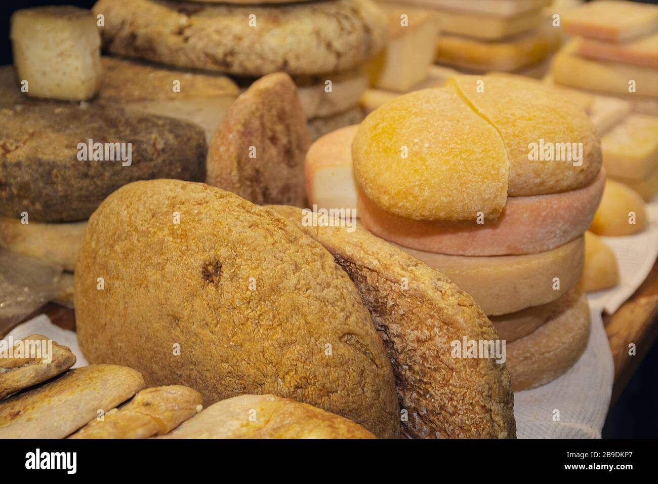 Craft Cheese at the store's counter. Food Stock Photo - Alamy