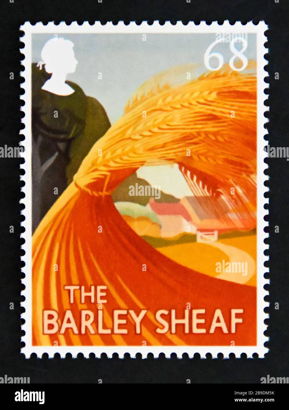 Postage stamp. Great Britain. Queen Elizabeth II. Europa. British Pub ...