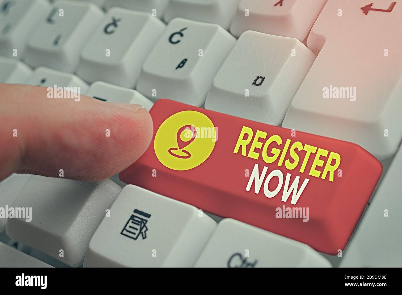 Handwriting text Register Now. Conceptual photo official list or record ...