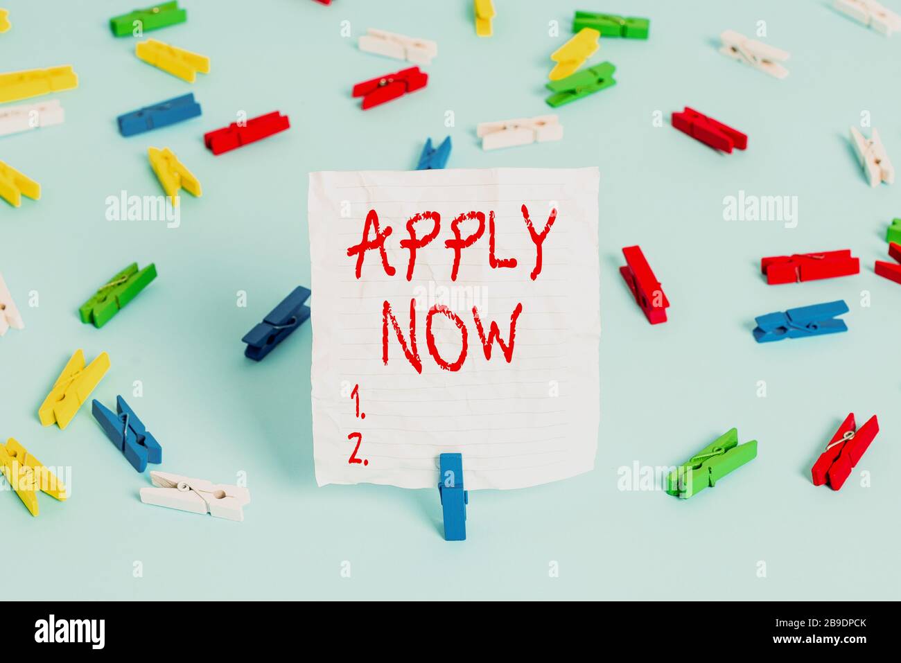 Writing note showing Apply Now. Business concept for request something ...
