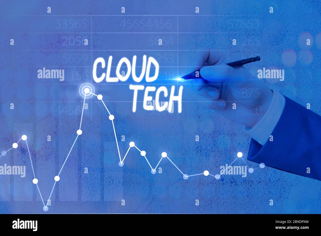 Text sign showing Cloud Tech. Business photo showcasing storing and accessing data and programs ...