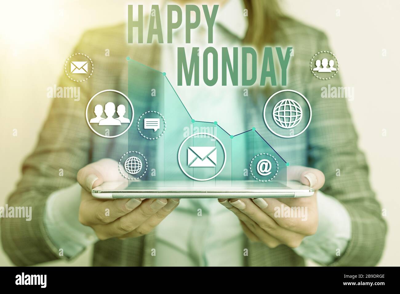 Conceptual hand writing showing Happy Monday. Concept meaning telling ...