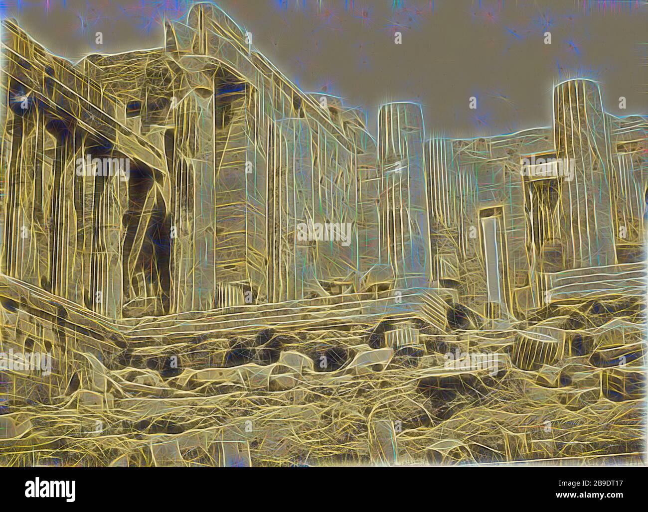 Athens - Acropolis, Propylea from the west, Dimitrios Constantin (Greek ...