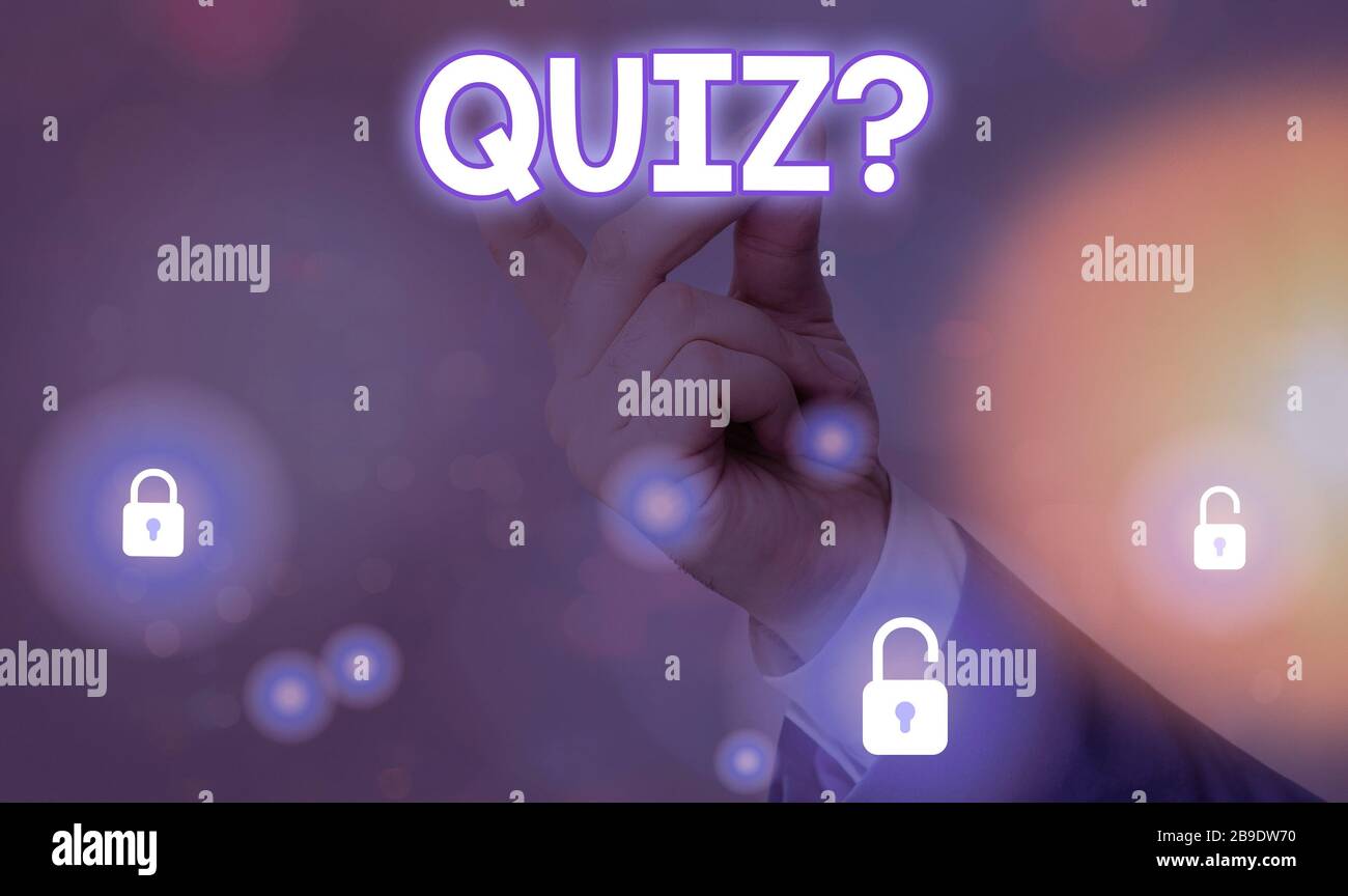 Conceptual hand writing showing Quiz Question. Concept meaning test of ...