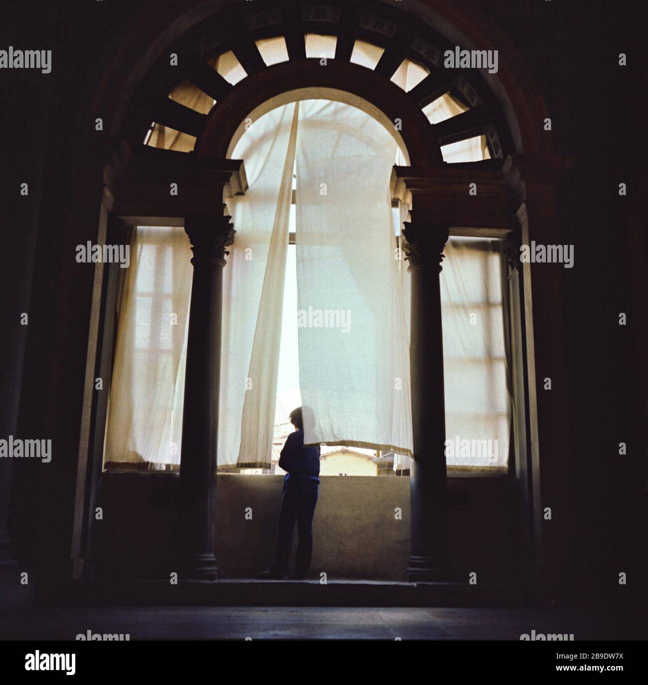 Open window blowing curtains hi-res stock photography and images - Alamy