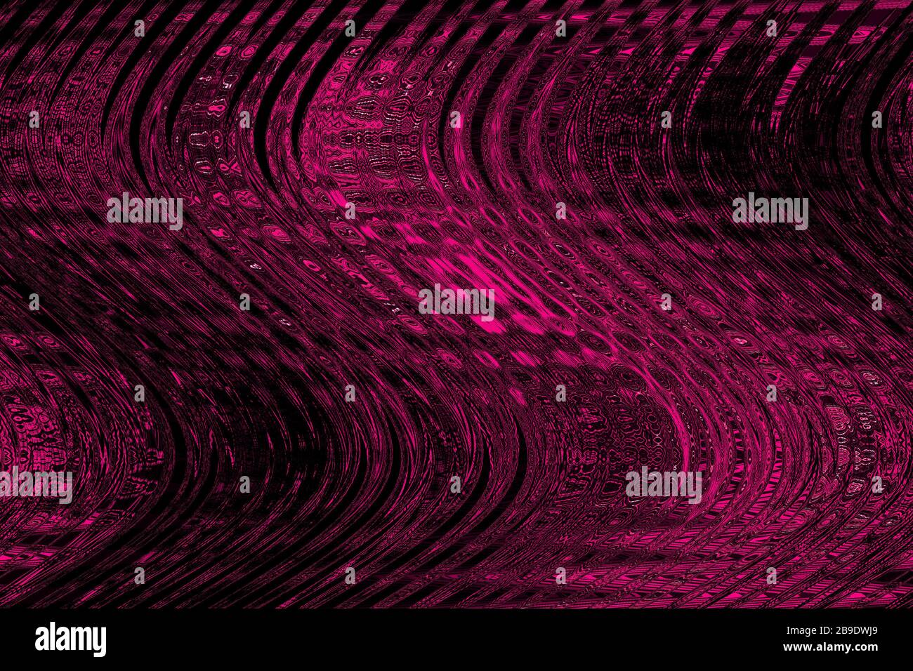Purple wavy lines pattern. Bright shining objects on dark background ...