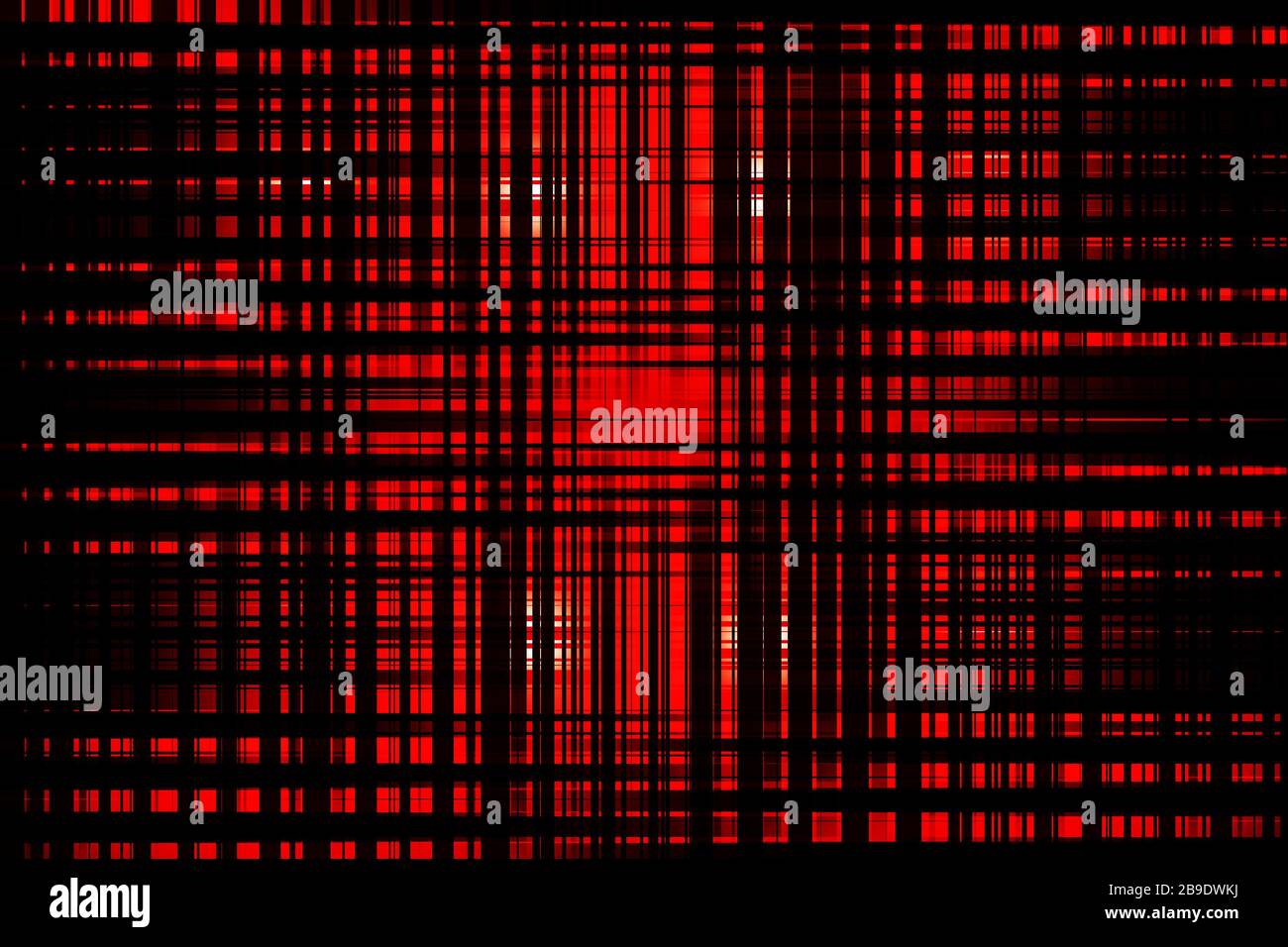 Red crossing lines pattern. Bright shining objects on dark background ...