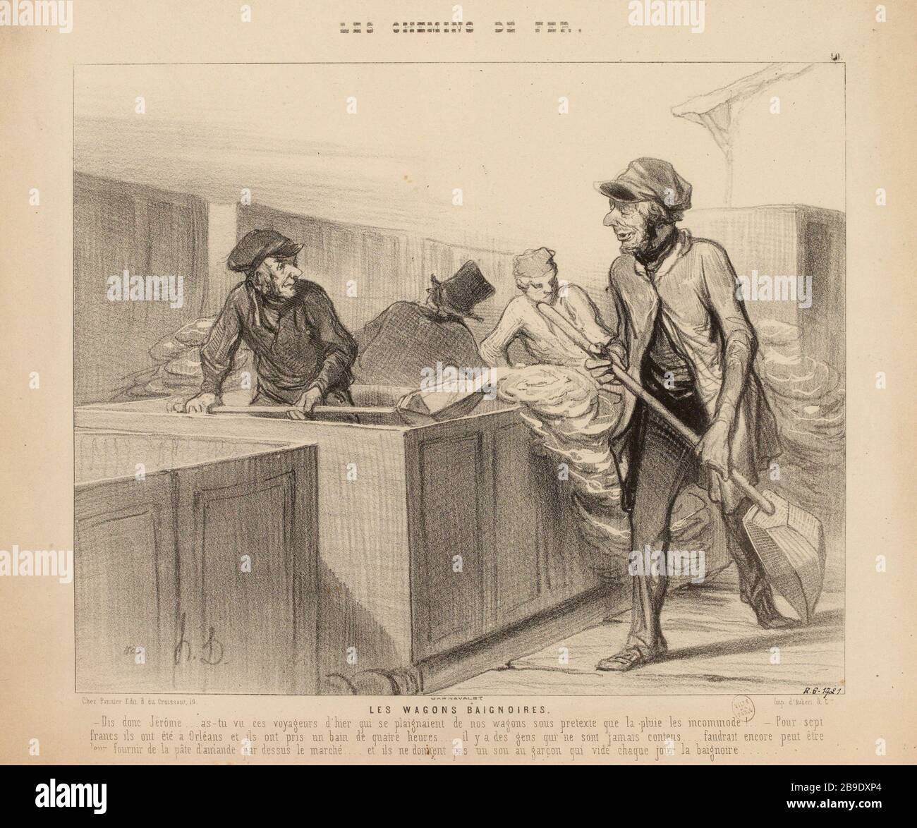 The cars baths (as listed) |. Railroads (1843) (as a whole Stock Photo ...