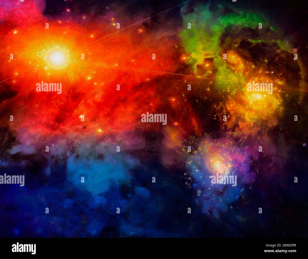 Deep Space Painting Stock Photo - Alamy