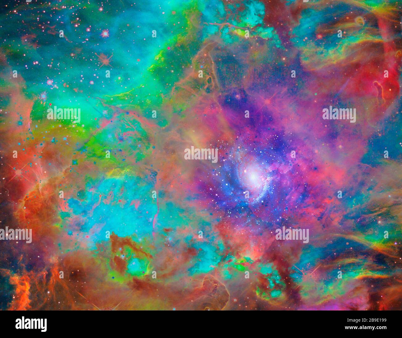 Galactic Space. Vivid colors of the universe Stock Photo - Alamy