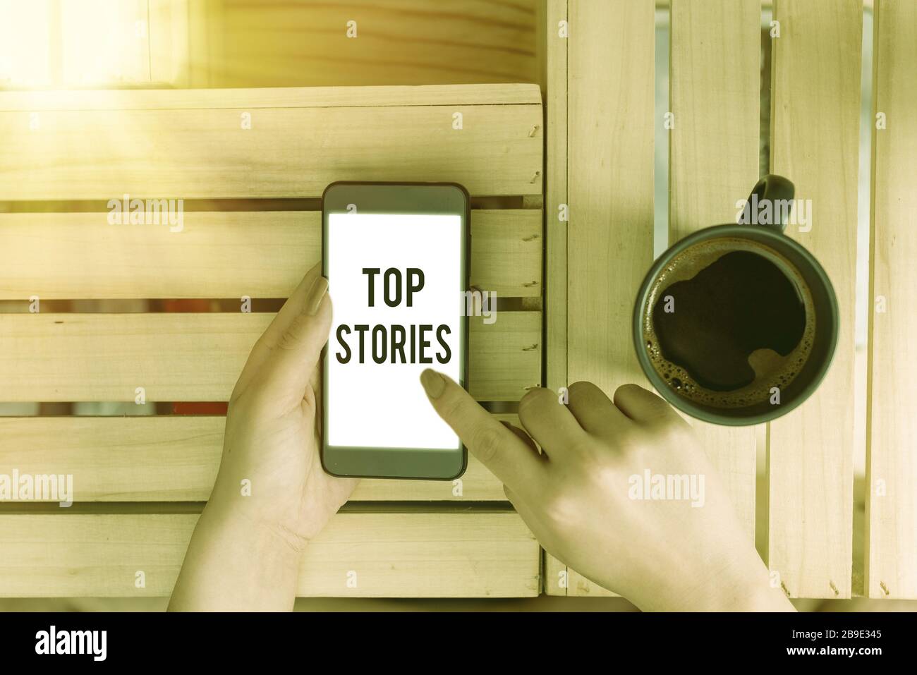 Handwriting text Top Stories. Conceptual photo a major story running on ...