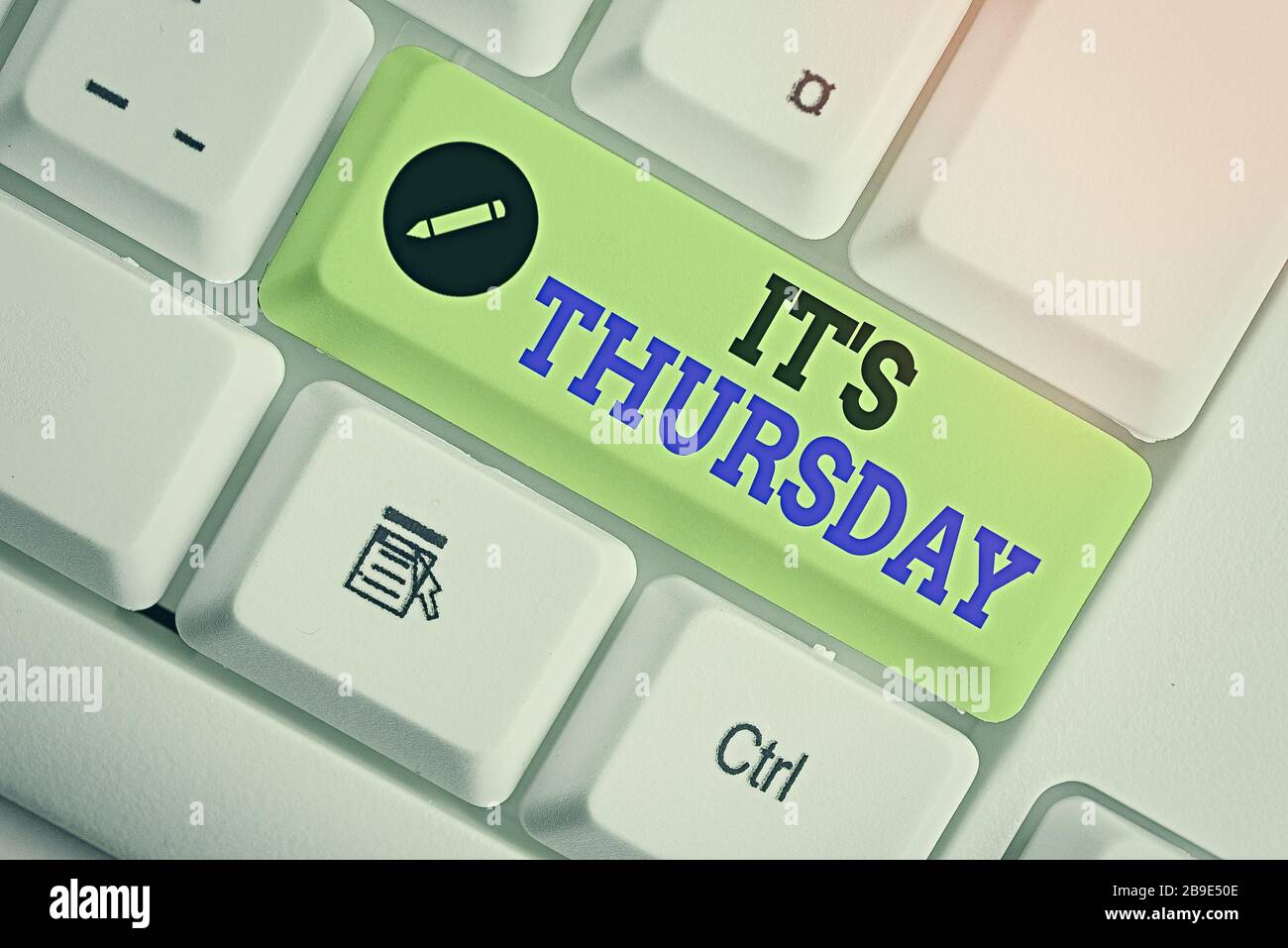 Writing note showing Its Thursday. Business concept for day of the week ...