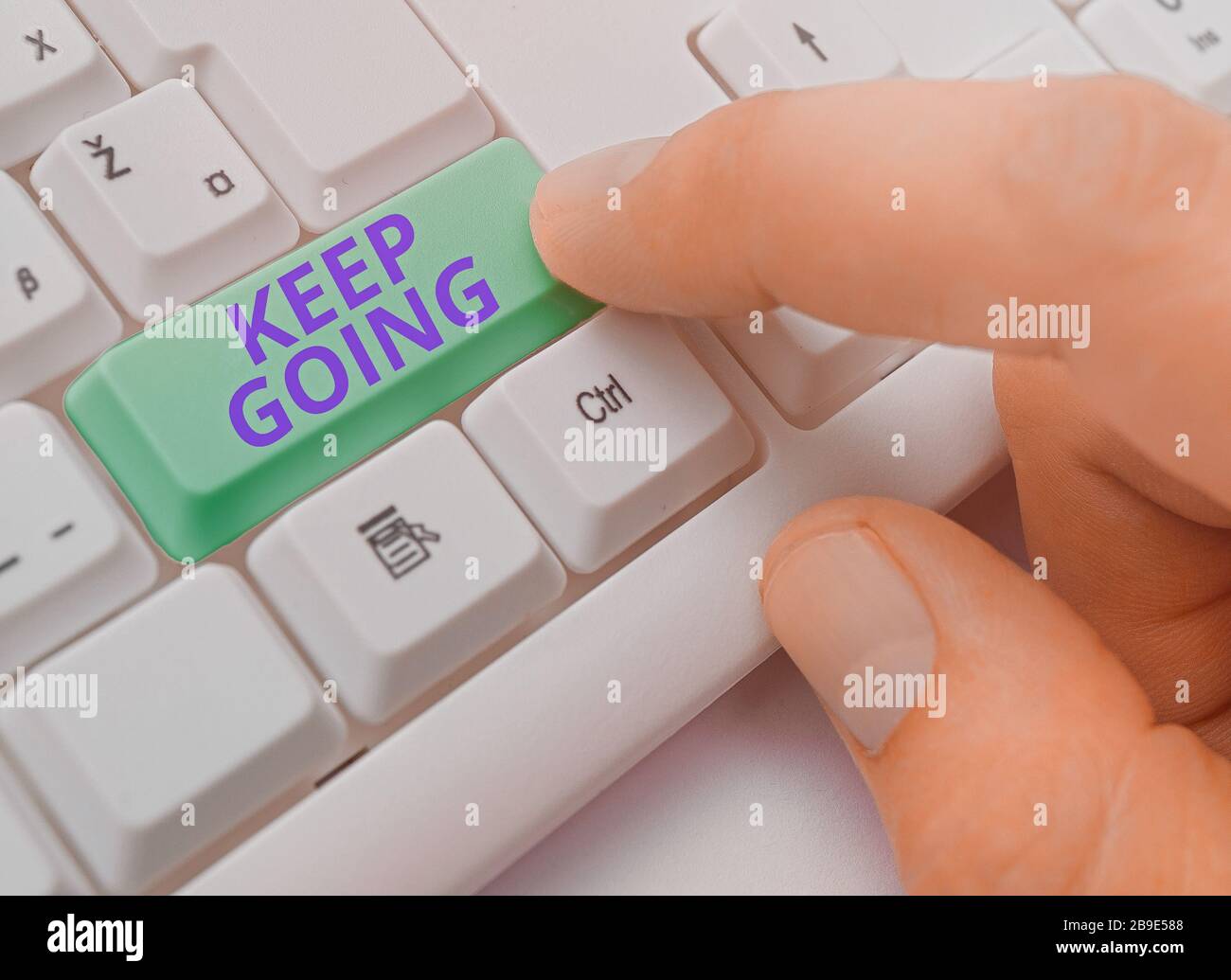 Conceptual hand writing showing Keep Going. Concept meaning make an ...