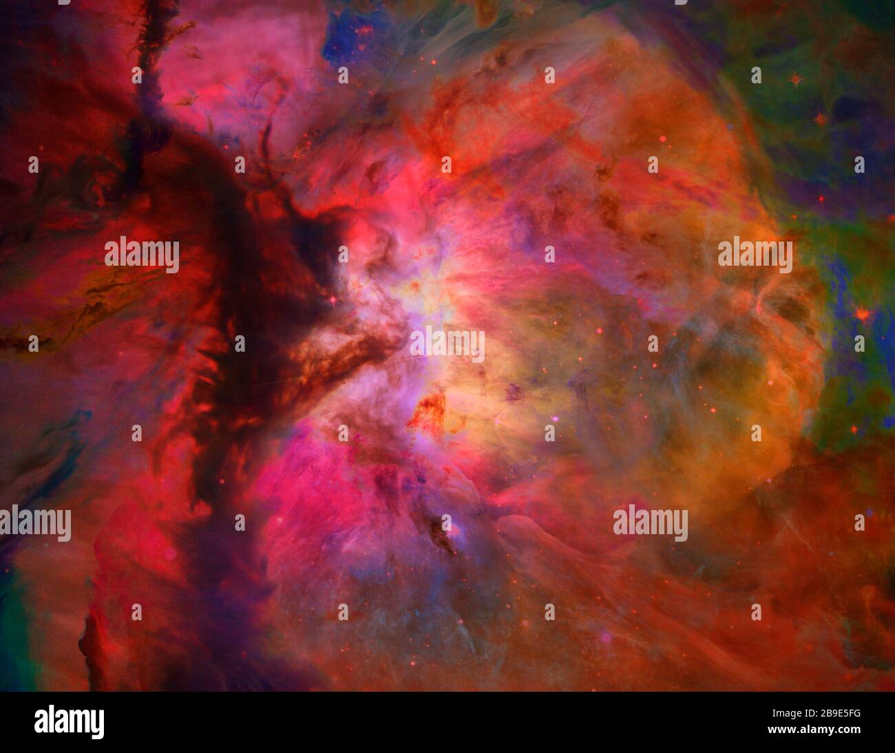 Colorful nebula in galactic space Stock Photo - Alamy