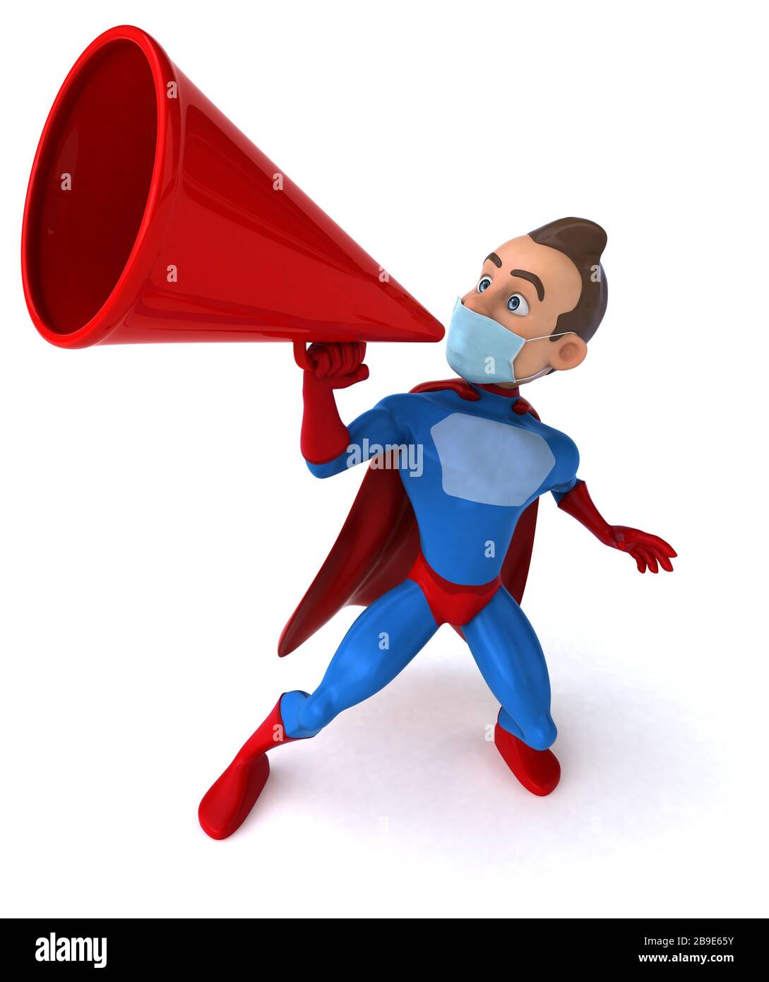 3D illustration of a cartoon character with a mask Stock Photo - Alamy