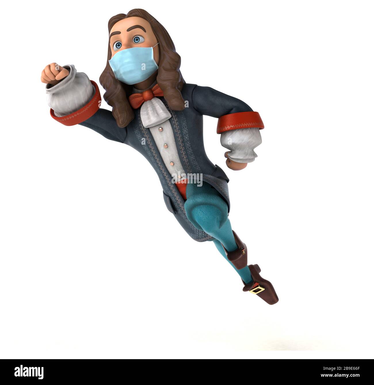 3D illustration of a cartoon character with a mask Stock Photo - Alamy