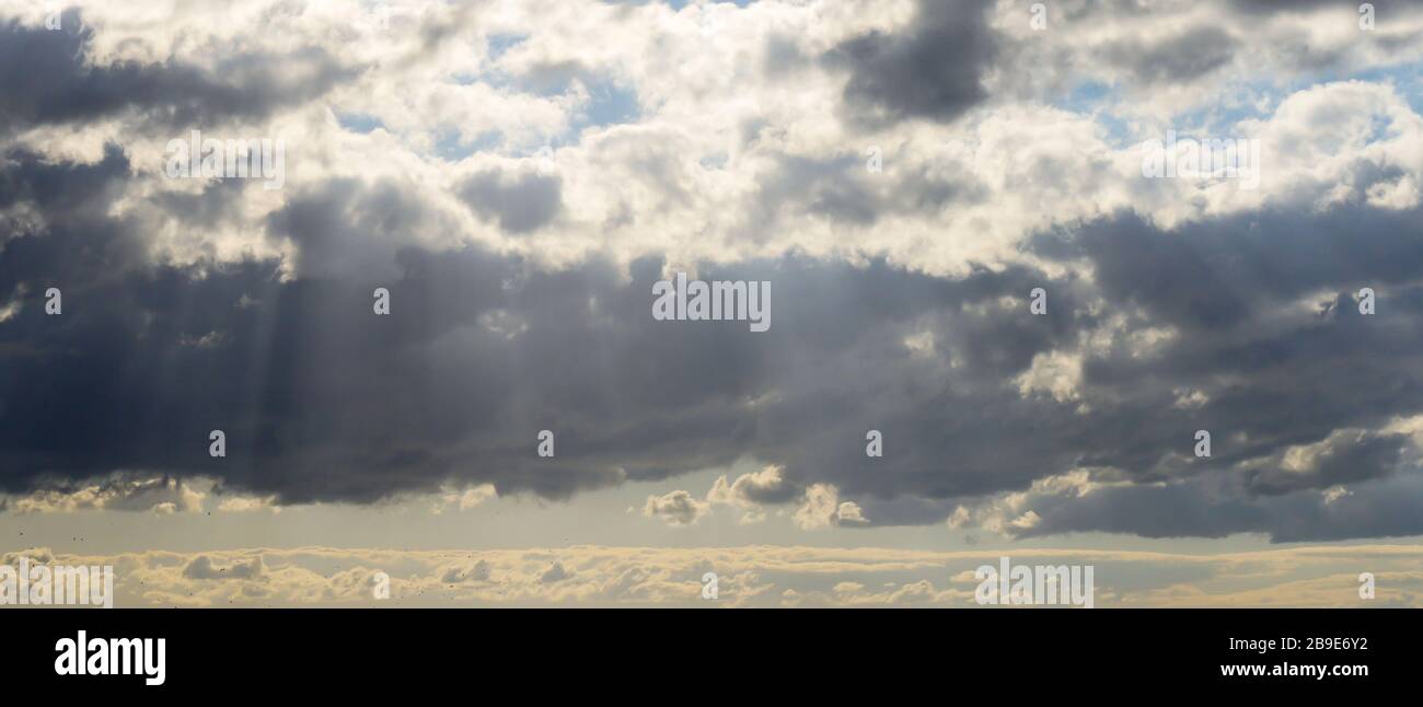 Dark sky with heavy and rainy clouds. Sky background Stock Photo - Alamy