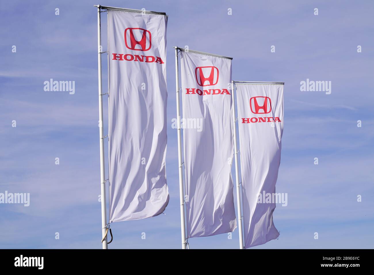 Bordeaux , Aquitaine / France - 10 27 2019 : Honda flag dealership sign ...