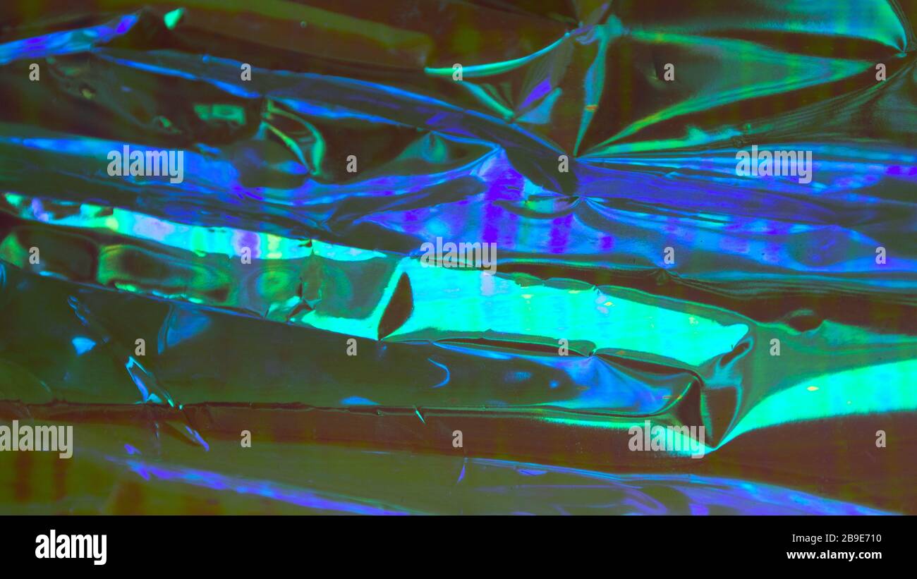 Colorful holographic background. Light reflection, neon colors. Magical ...