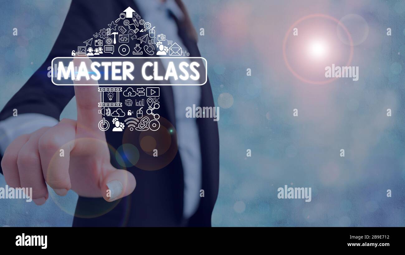 Handwriting text writing Master Class. Conceptual photo class given to ...