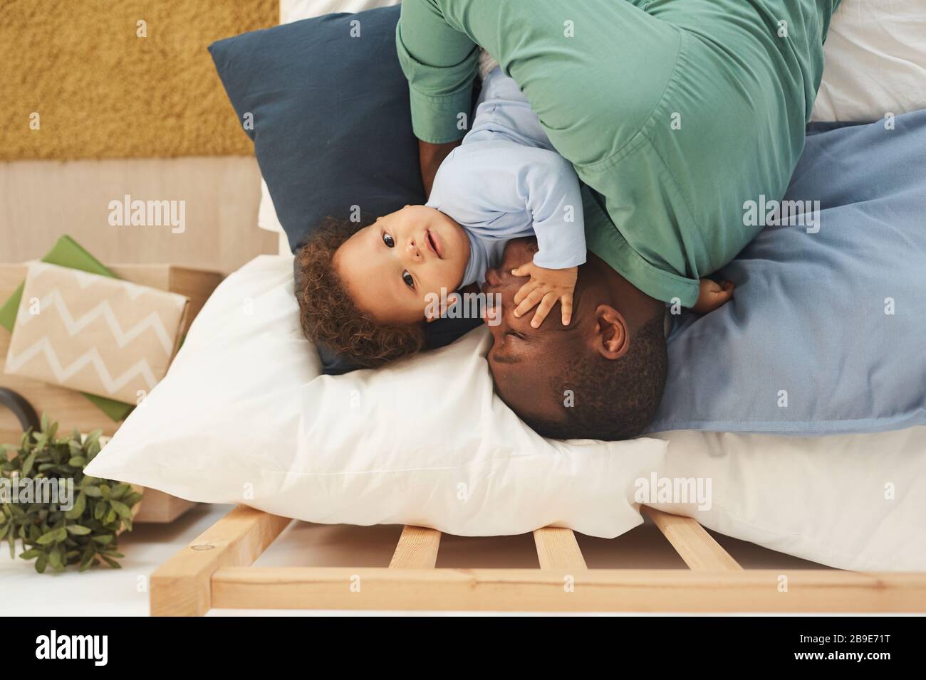 African american father son sleep hi-res stock photography and images ...