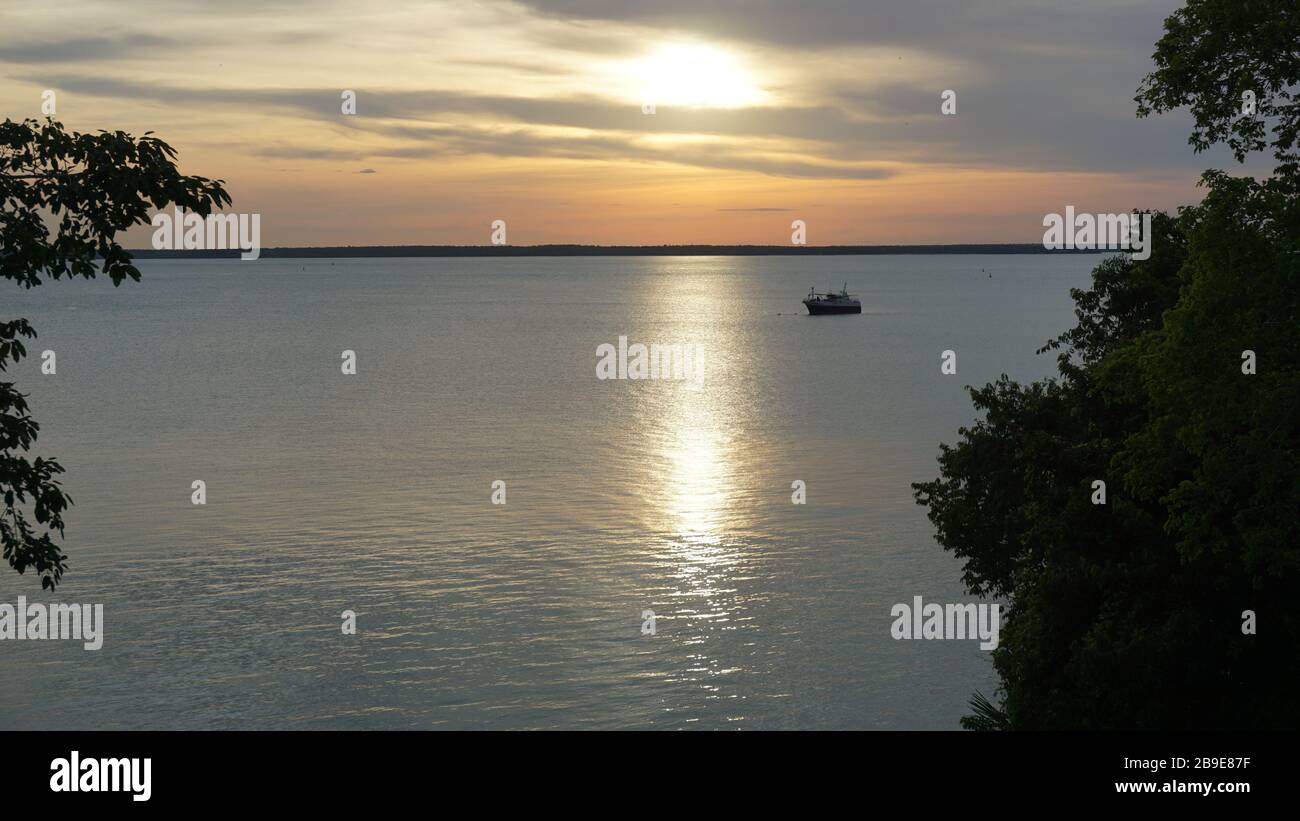 A beautiful sunset captured in Darwin in the Northern Territories of ...