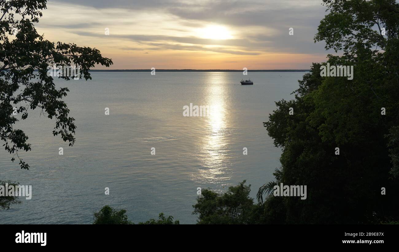 A beautiful sunset captured in Darwin in the Northern Territories of ...