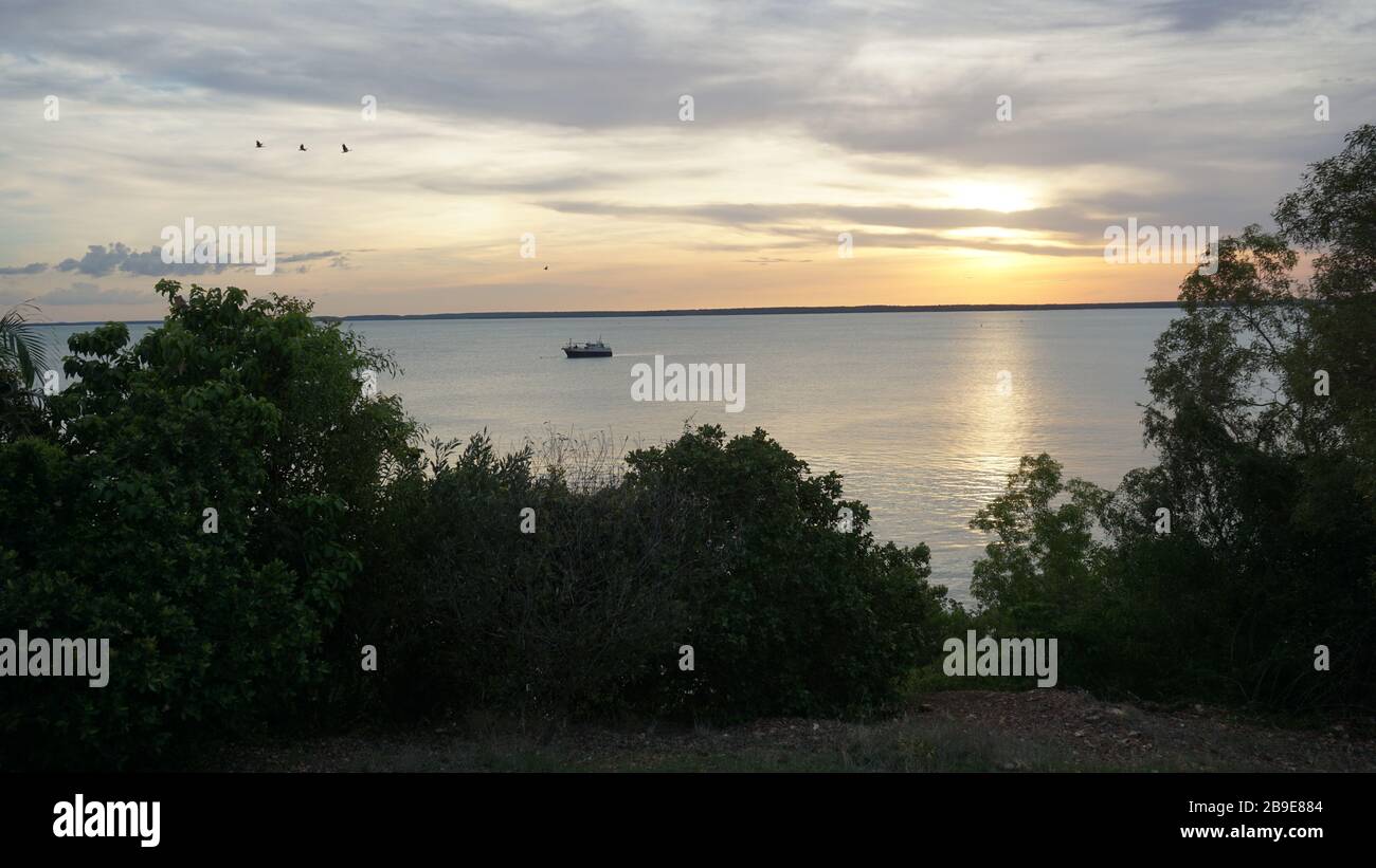 A beautiful sunset captured in Darwin in the Northern Territories of ...
