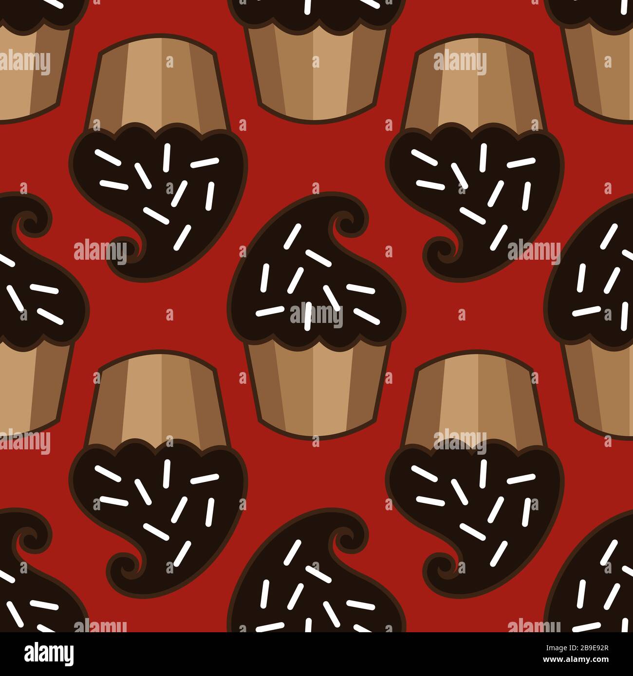 Cream choco cake seamless pattern Stock Vector Image & Art - Alamy
