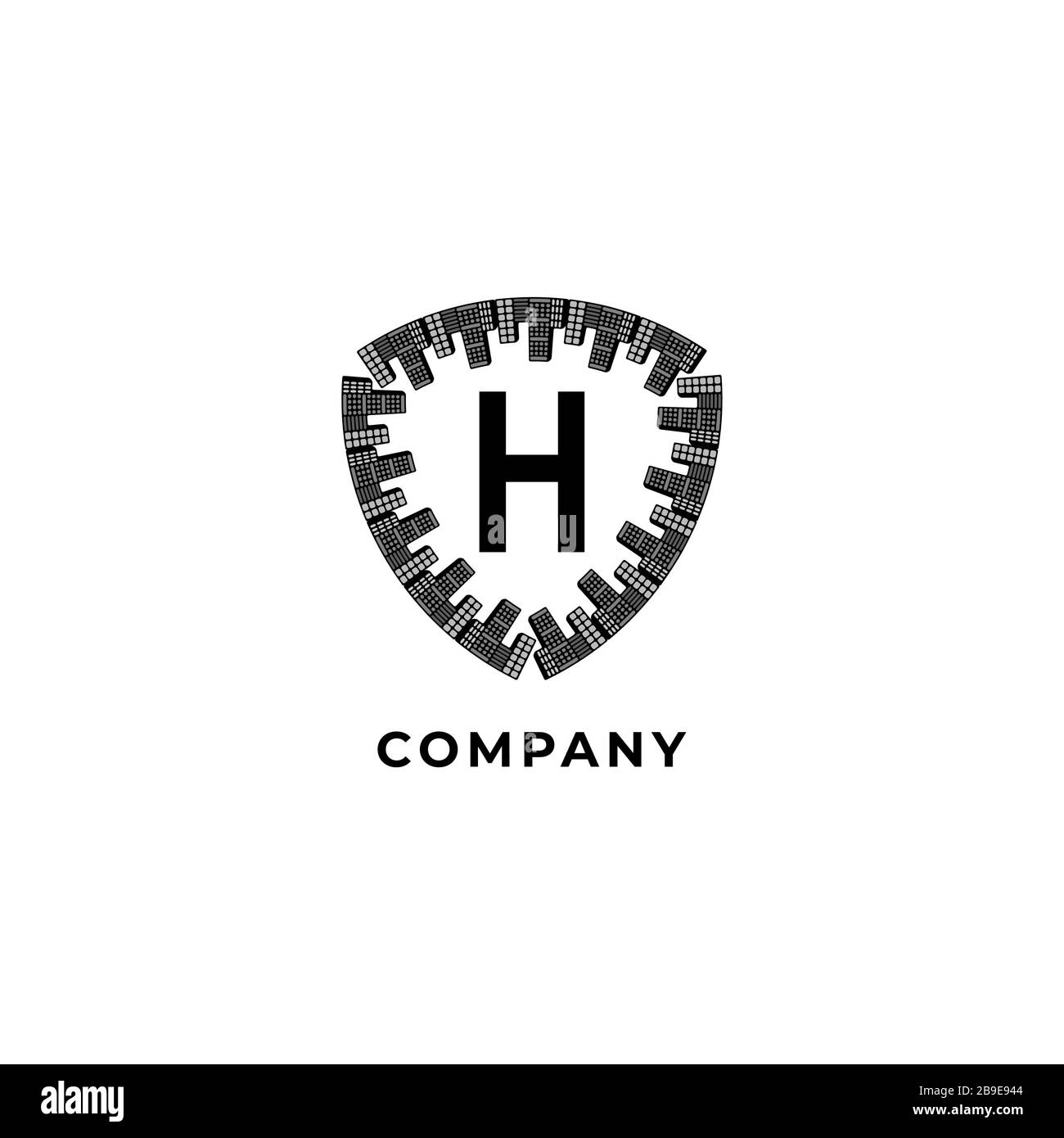 Letter H Alphabet Logo Design Template. Insurance, Security, Protection ...