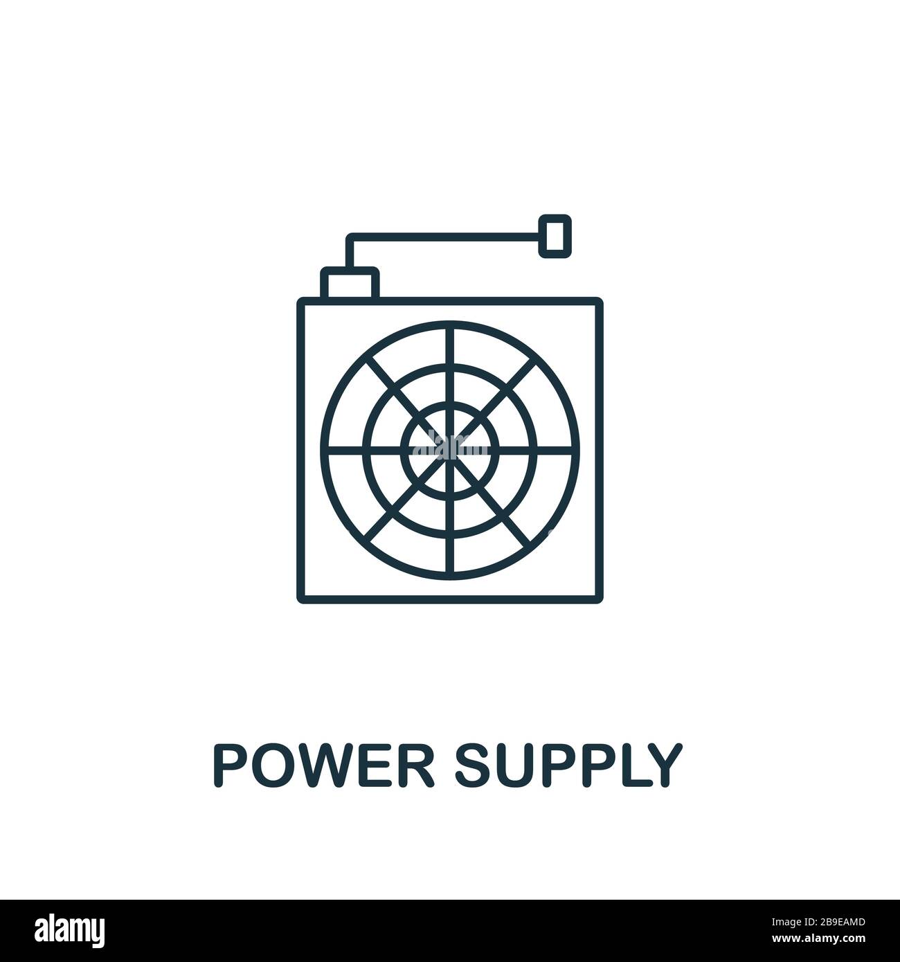 Power Supply icon from clean energy collection. Simple line element ...