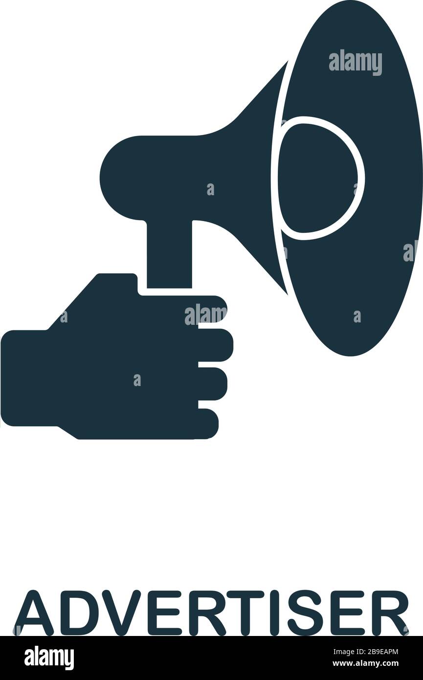 Advertiser icon from affiliate marketing collection. Simple line ...