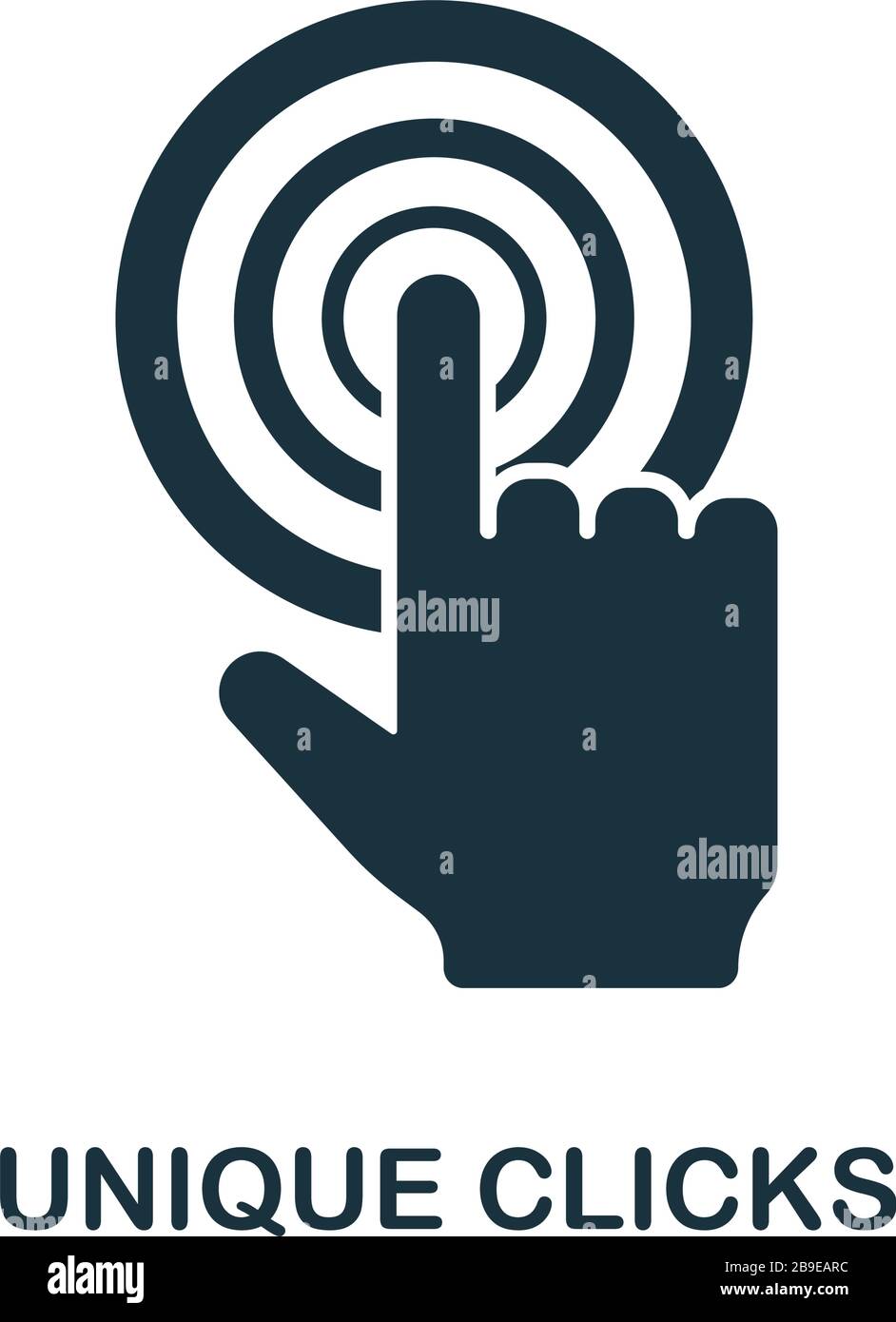 Unique Clicks icon from affiliate marketing collection. Simple line ...