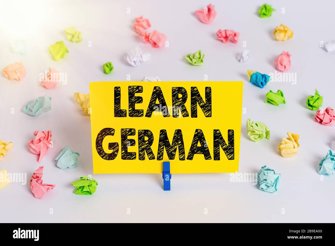 Handwriting text Learn German. Conceptual photo get knowledge or skill ...