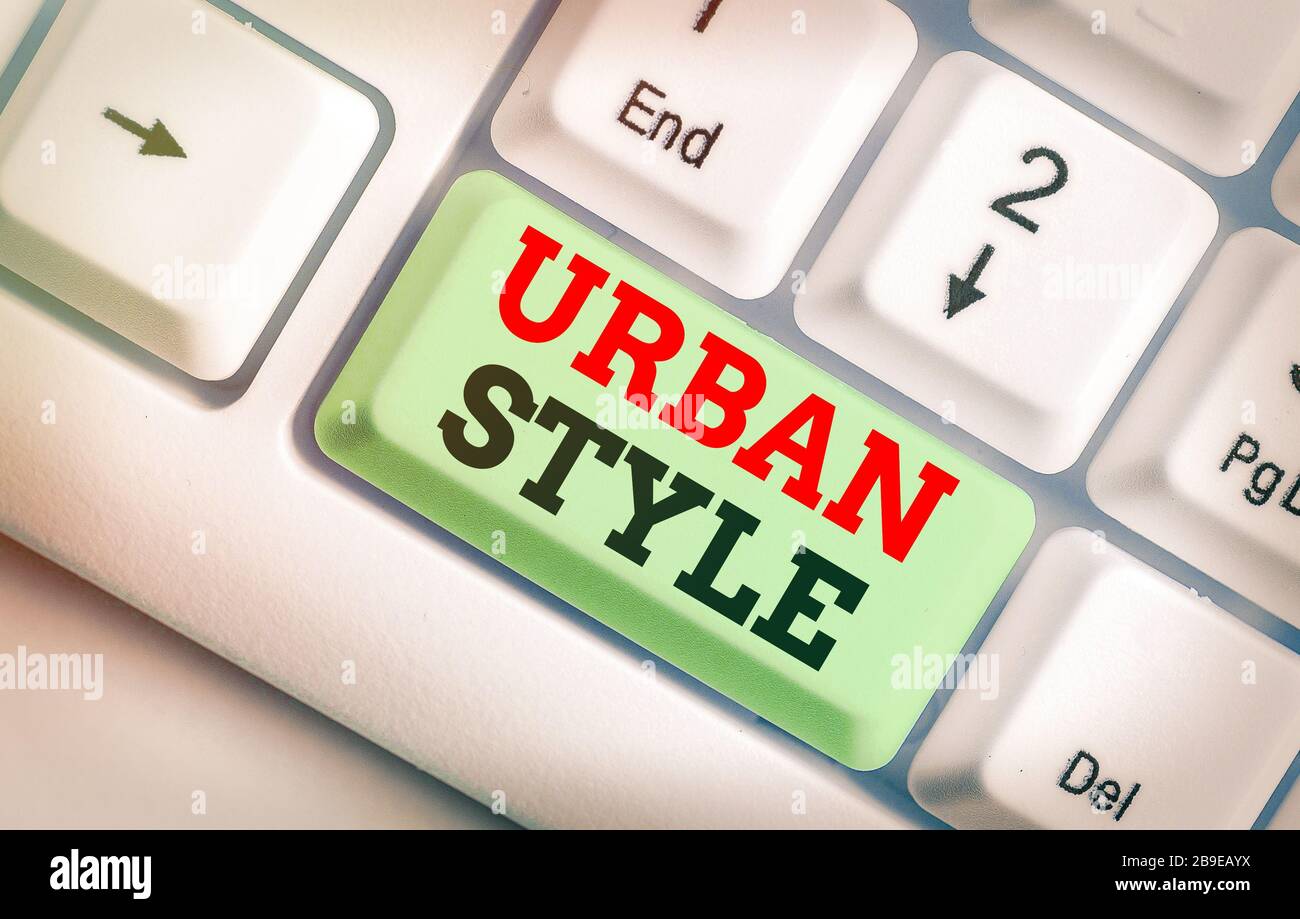 Conceptual hand writing showing Urban Style. Concept meaning fashion ...