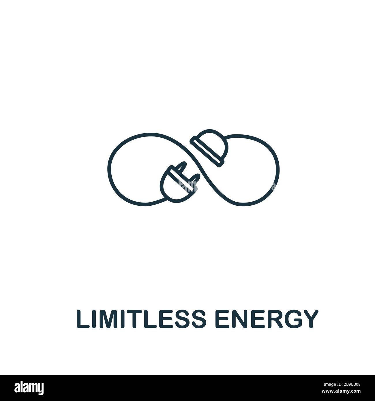 Limitless Energy icon from clean energy collection. Simple line element ...