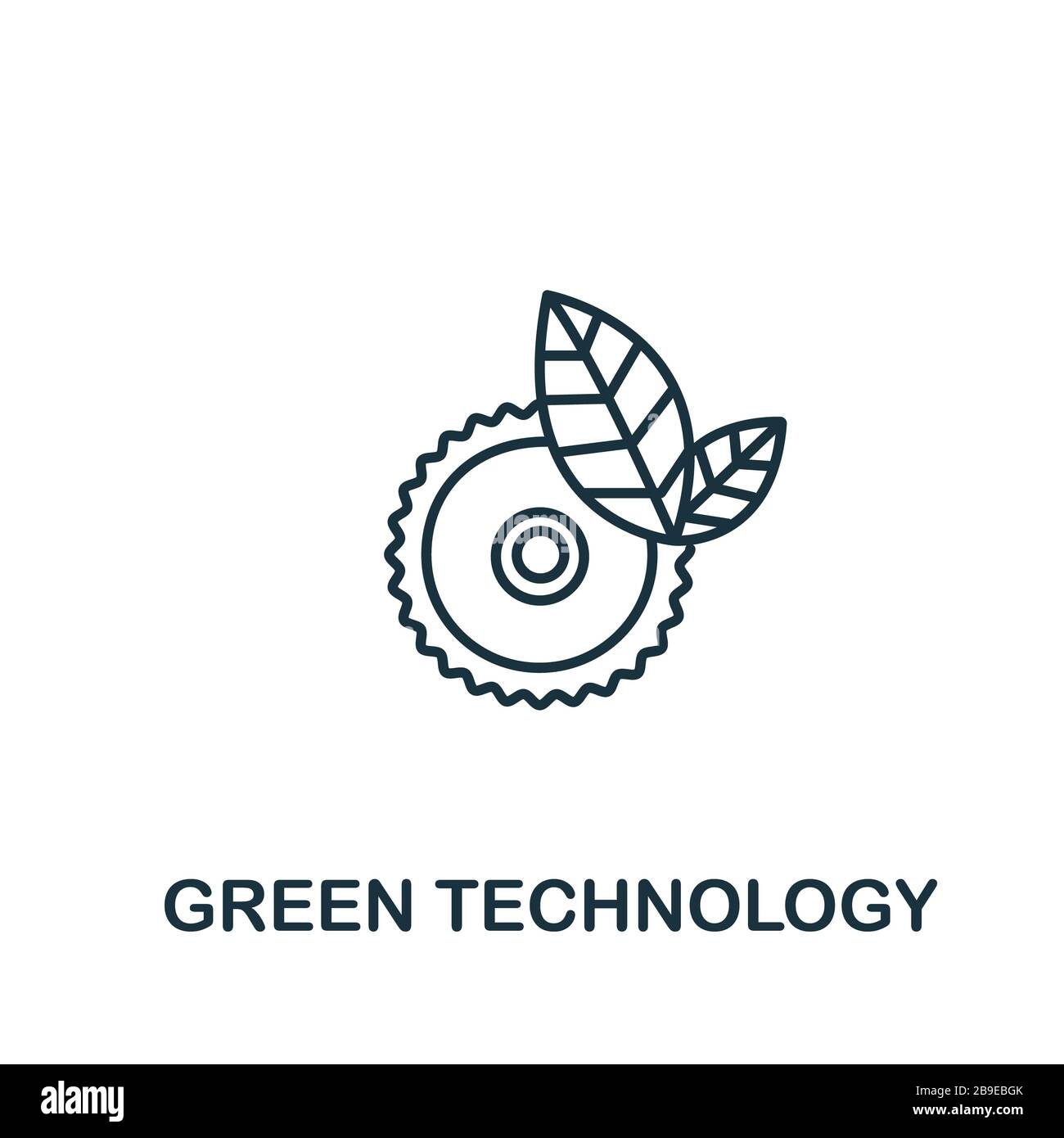 Green Technology icon from clean energy collection. Simple line element ...