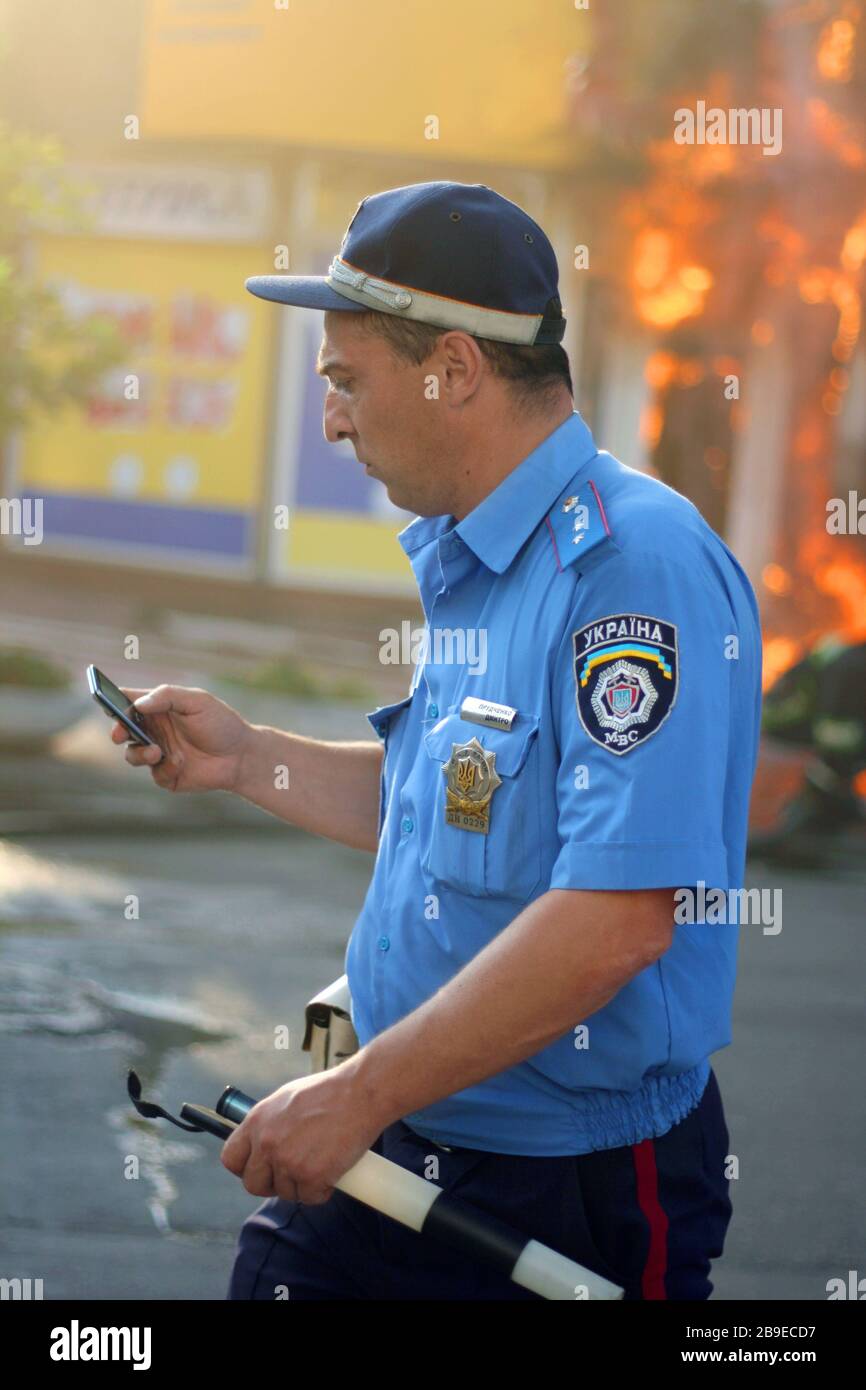 The real work of firefighters and the police at the scene. Operational ...