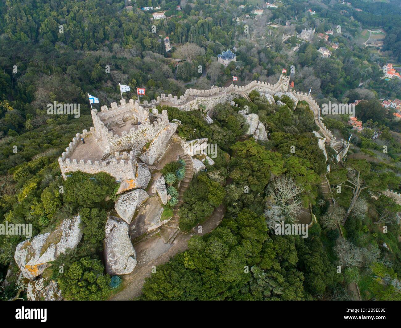 Moorish Castle in Sintra Portugal Stock Photo - Alamy