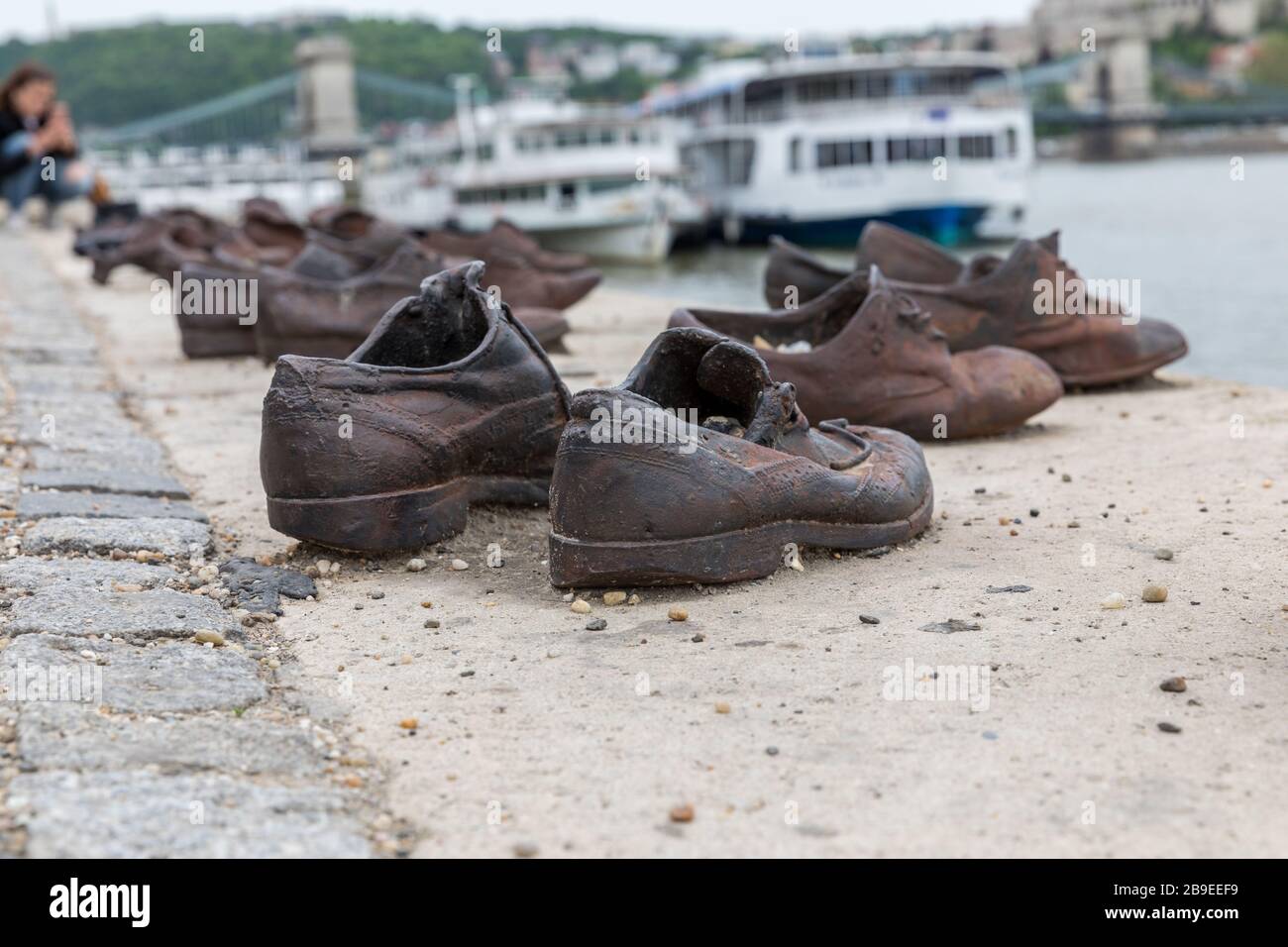 Shoes on the Danube These shoes are memorial monuments Stock Photo - Alamy