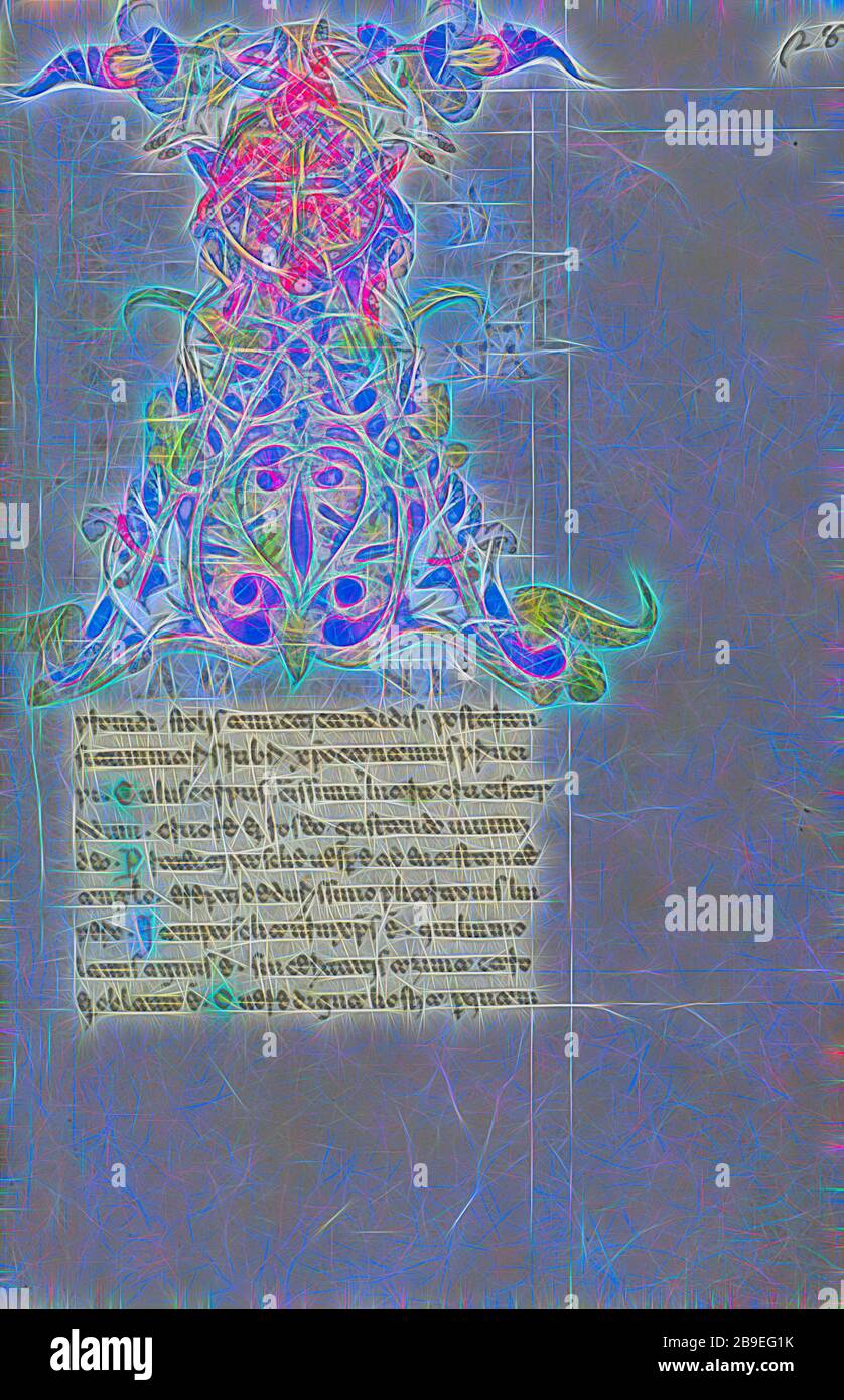 Inhabited Initial A, Montecassino, Italy, 1153, Tempera colors, gold ...