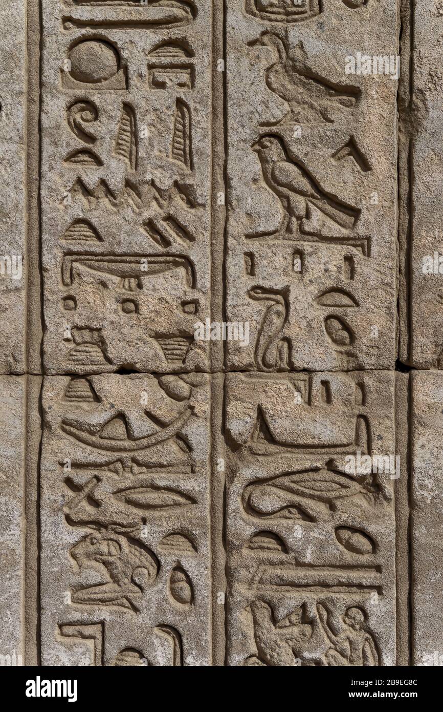 Egyptian hieroglyphics on pyramid hi-res stock photography and images ...