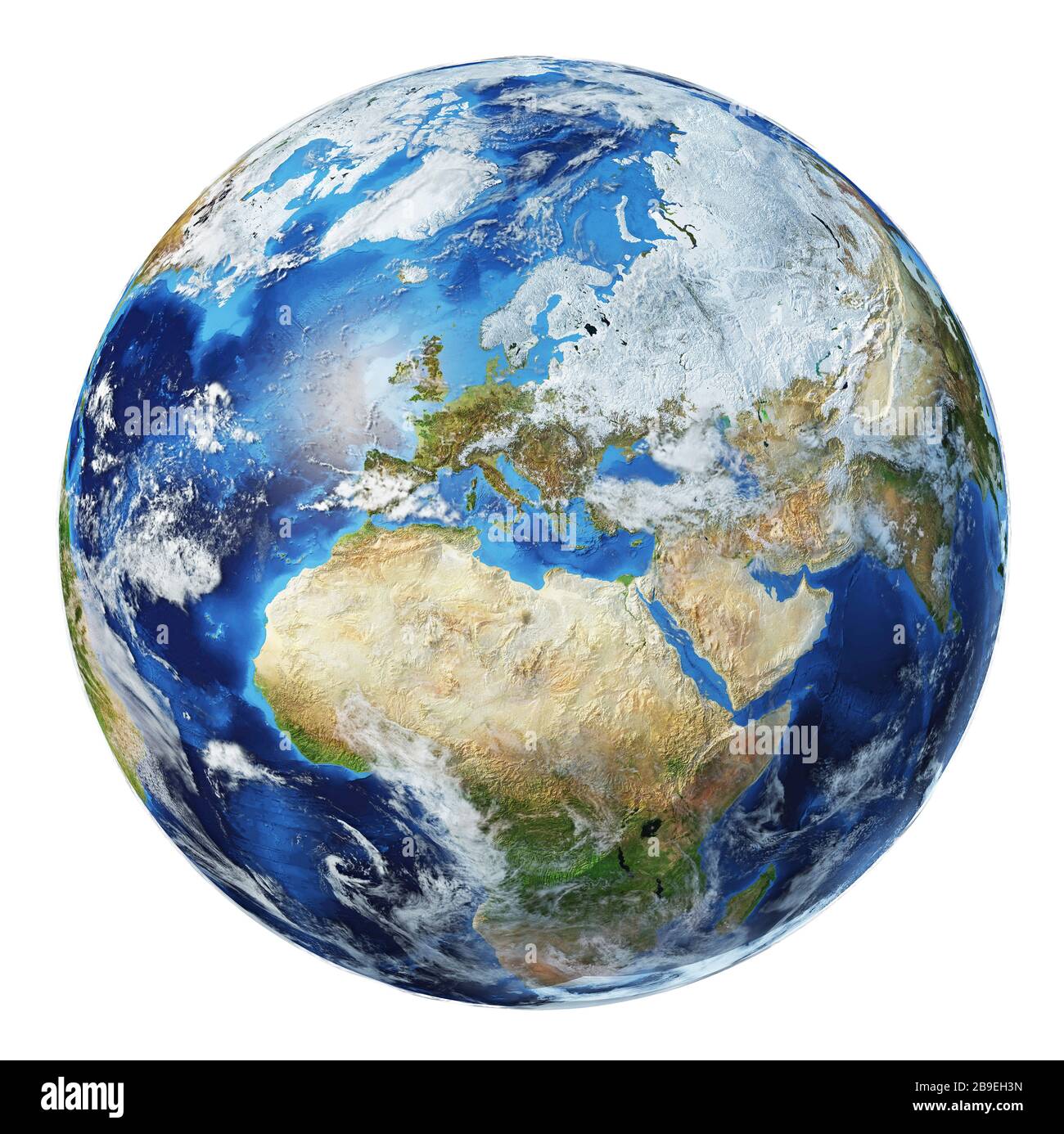 World map relief centered on hi-res stock photography and images - Alamy