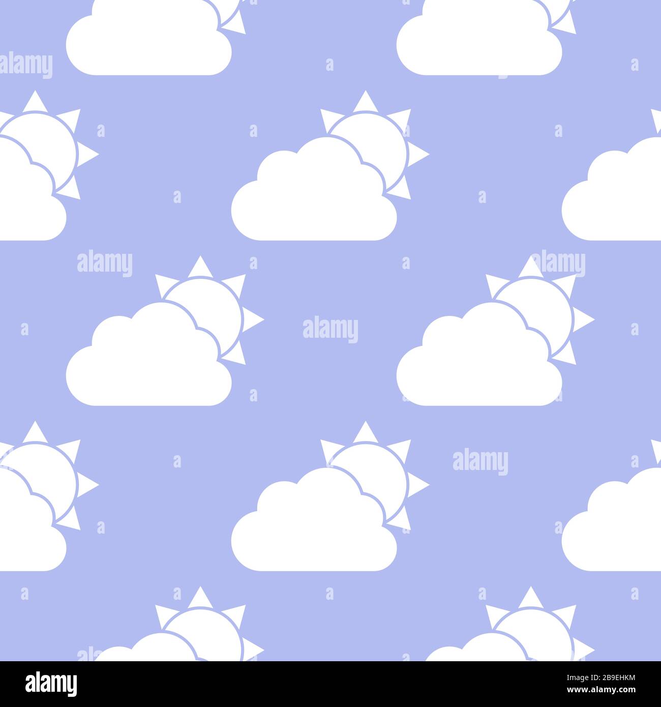 Cloud and sun seamless pattern Stock Vector Image & Art - Alamy